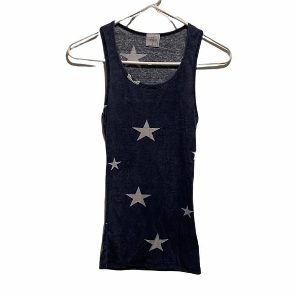 Exist | Tops | Us Vintage By Exist Star Print Ribbed Tank Top L | Poshmark
